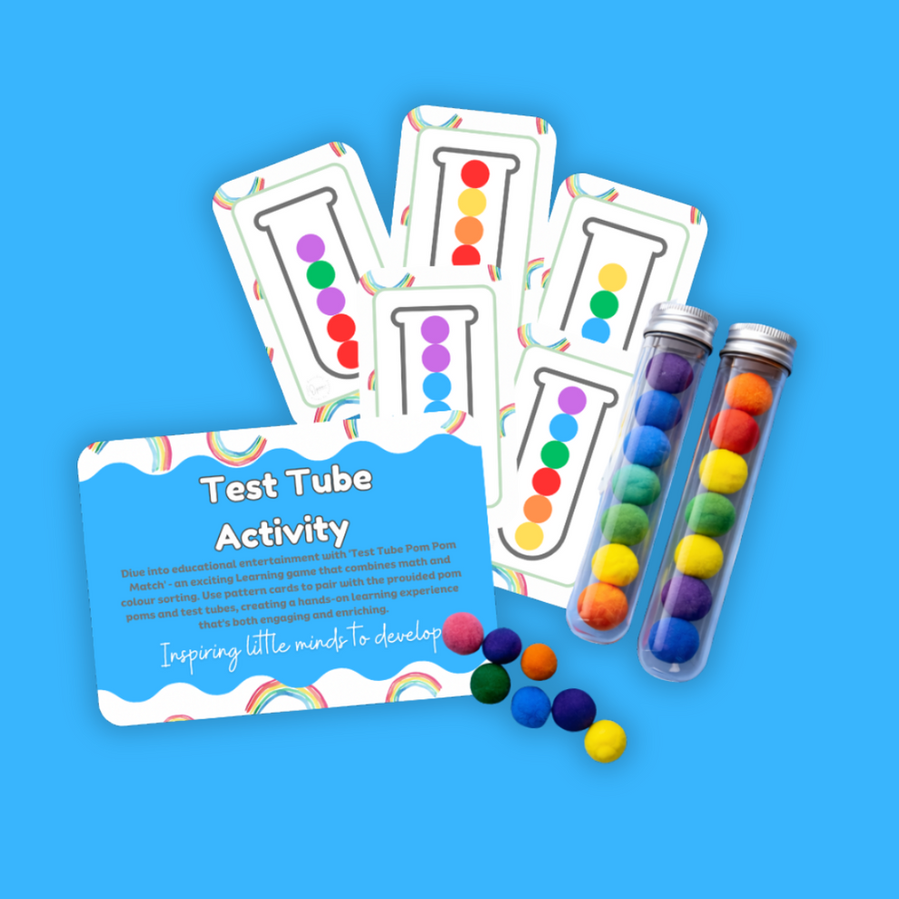 Busy Bag – Test Tube Pom Pom Match – Open Hand Learning
