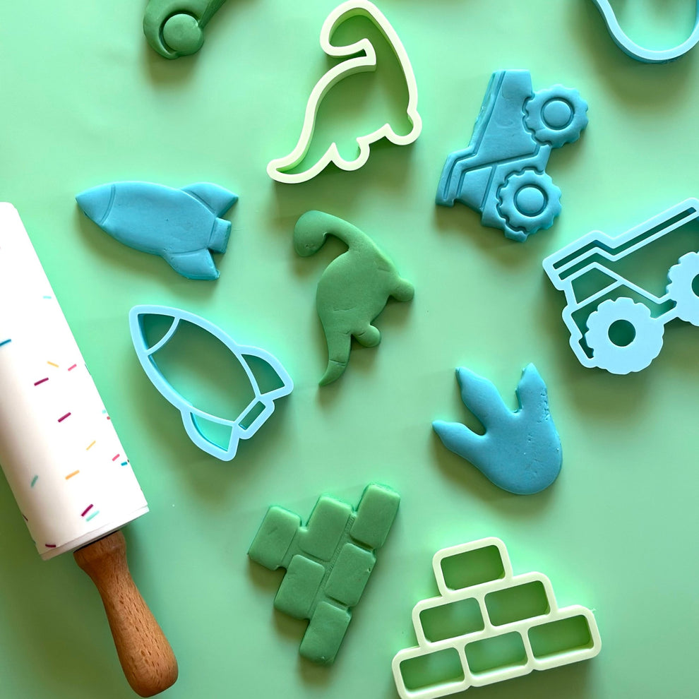 Pastel Play Dough Cutters – Boy Set – Open Hand Learning